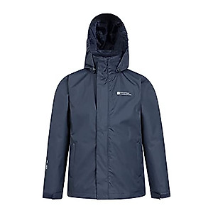 Mountain Warehouse Fell Kids 3 in 1 Jacket - Packaway Hood, Triclimate Coat Navy 11-12 Years