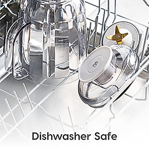 IRIS USA 3-Speed High-Power Professional-grade Countertop & Kitchen Blender - 50 oz Tritan Jar, Titanium-Coated Stainless Steel -Blades, Miami White -for Smoothies, Frozen Drinks, Protein Shakes