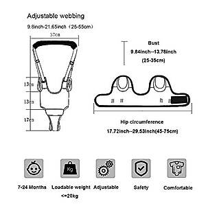 ORANGEHOME Baby Walker Toddler Walking Harness Helper and 2 Knee Pads Adjustable Standing Up and Walking Learning Helper for Toddler 7-24 Month-Green