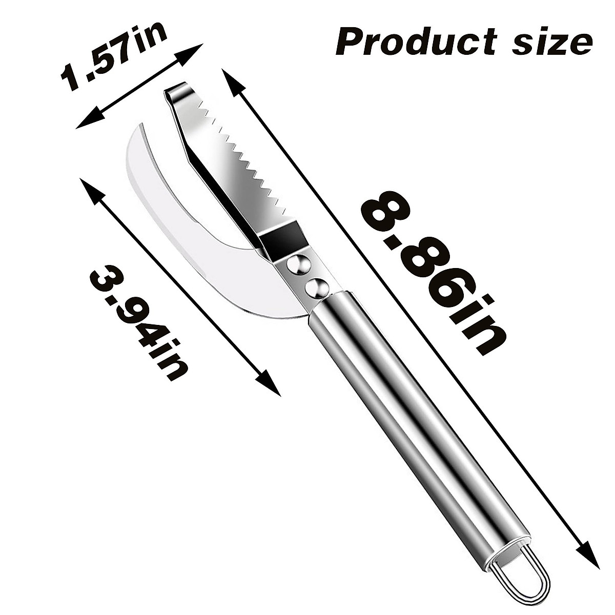 UnisonPet Fish Scaler Tool Fish Scale Knife Cut/Scrape/Dig 3-in-1 Multifunction Fish Scale Knife Fish Scale Remover Household Kitchen Fish Scale Tool