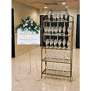 Wedding Welcome Sign White Acrylic Elegant Wedding Sign for Wedding Signs, Welcome Sign Wedding Decor Sign Gold and White