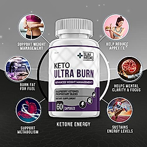 (2 Pack) Keto Ultra Burn Supplement Pills, Advanced Ketogenic Formula (120 Capsules)