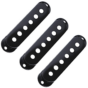 Yootones Guitar Pickup Cover Volume Single Coil Tone Knobs Selector Switch Tip Compatible with Stratocaster Strat Electric Fender Guitar Pickup (Black)