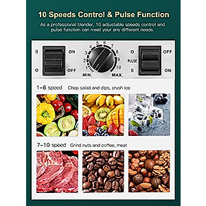 Reemix Counter Blender Smoothie Maker, 1450W Professional High Speed Blenders for Kitchen, 10 Speed Control, 68 oz BPA-Free Tritan Container, 8 Titanium Stainless Steel Blade for Ice/Soup/Nuts