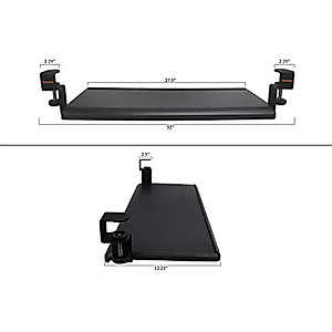 Mobotron Under-Desk Keyboard Clamp Tray Electronic Device Platform