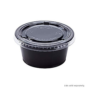 Karat FP-P200-PPB 2 oz. PP Portion Cups - Black (Case of 2500)