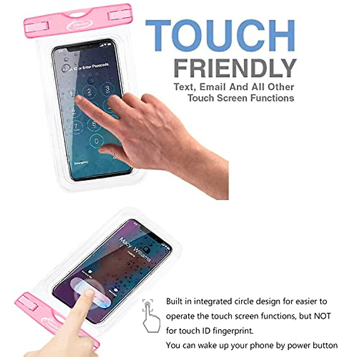 AiRunTech Waterproof Pouch | Way to Keep Your Phone and Valuables Safe and Dry | for Boating Swimming Snorkeling Kayaking Beach Pool (2 Phone Cases(Green + Pink) + 2 Fanny Packs(Black+Gray))