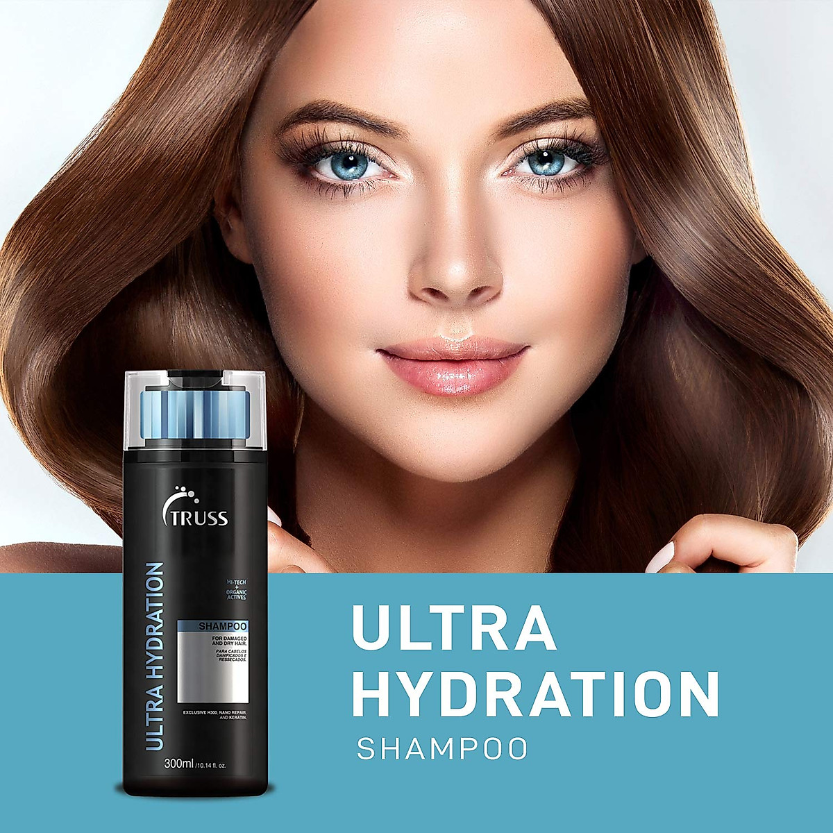 TRUSS Ultra Hydration Shampoo and Conditioner Set Bundle with Miracle Hair Mask for Dry Damaged Hair