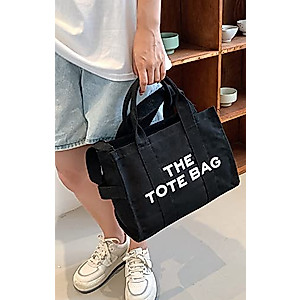 Tote Bag for Women, Travel Canvas Tote Bags for Women, Fashion Crossbody Bags Handbag Bag Casual Large Capacity for Office, Travel, School - BlackBlack