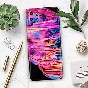 DesignSkinz Liquid Abstract Paint V68 Protective Vinyl Decal Wrap Skin Cover Compatible with The Samsung Galaxy S20 (Screen Trim & Back Glass Skin)