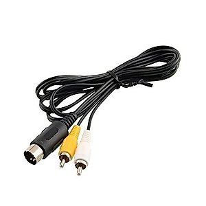 Tsond Black 1.5M/5FT Audio Video AV Stereo Composite Adapter Cable For SEGA Genesis/MD