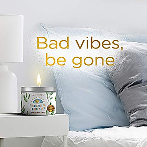 MAGNIFICENT 101 Pure White Sage Collective Candle Smudge Candle for House Energy Cleansing, Banishes Negative Energy - Natural Soy Wax Tin Candle (Humanity Healing with The Planet)