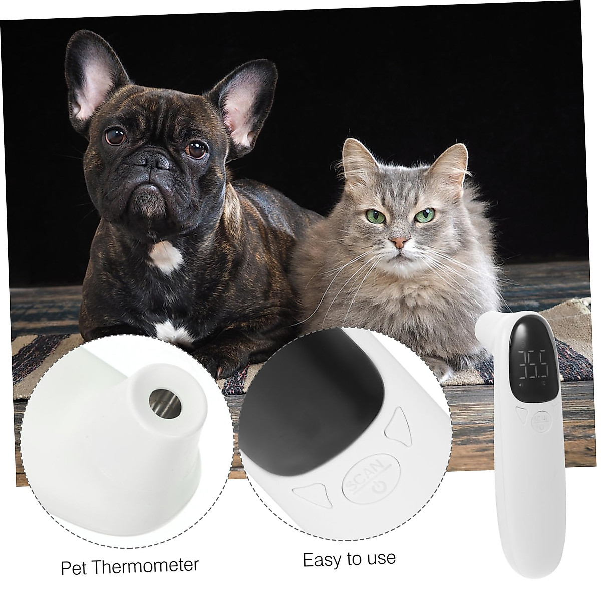 1 Set Pet Thermometer Small Animal Thermometer Cat Thermometer Pet Screen Thermometer Dog Thermometer Pig Thermometer Digital Thermometer Pet Ear Thermometer Dogs Cats Thermometer