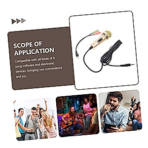 Milisten 4pcs phone microphone mini karaoke vocal mobile microphone stereo microphone female adapter microphone for singing portable mic Singing Microphone plastic miniature tablet