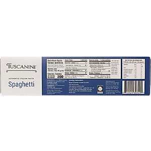 Tuscanini Authentic Italian Spaghetti Pasta Noodles, 16oz (4 Pack) Made with Premium Durum Wheat