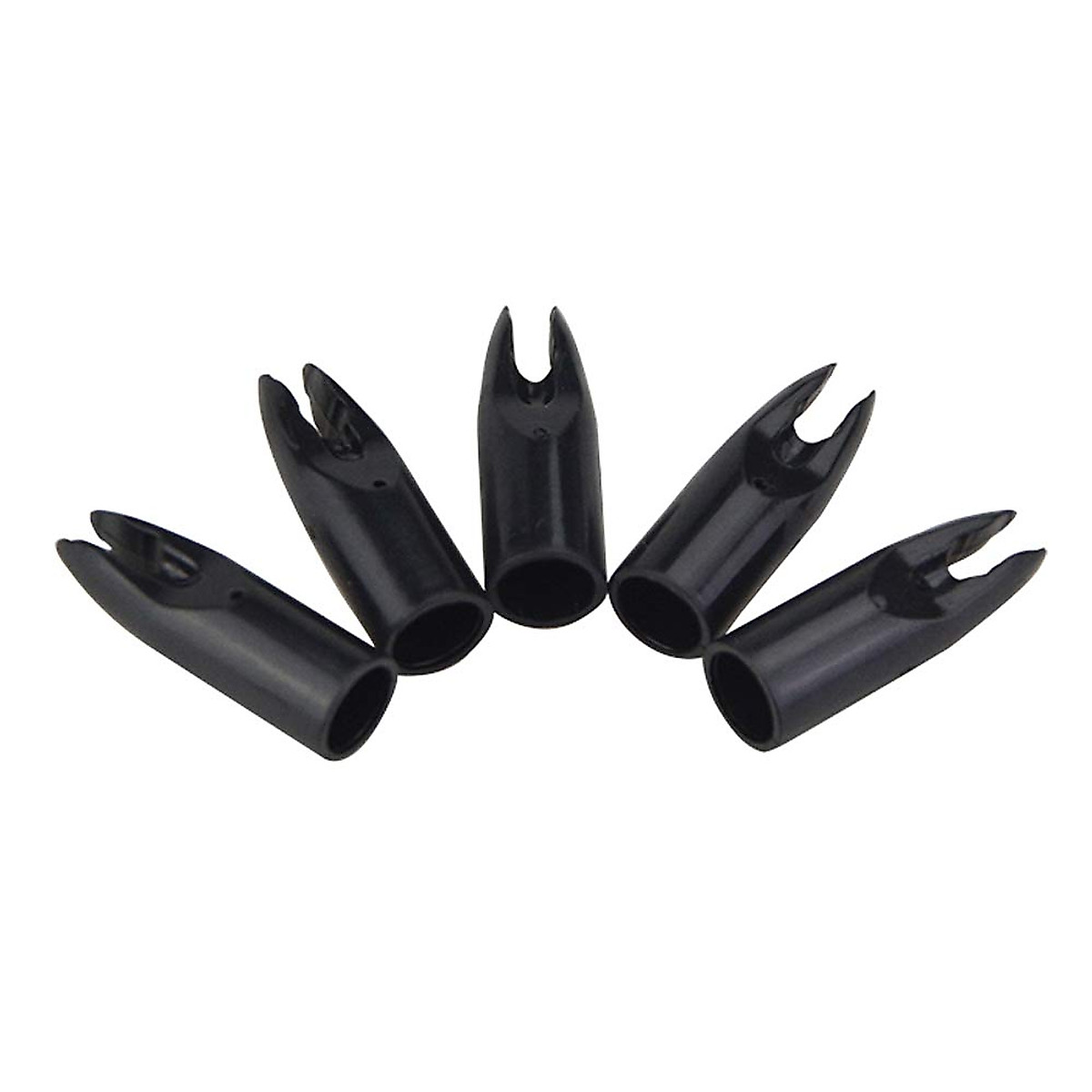 ZSHJG 50 Pack Archery Arrow Nock Glue On 7mm Arrow Shaft for DIY Hunting Arrows Recurve Bow Compound Bow (black)