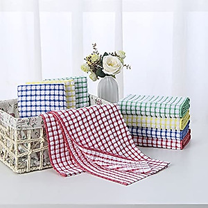 Oeleky Dish Towels for Kitchen 15x26 Inches, Pack of 8 Cotton Kitchen Towels for Drying Dishes, Absorbent Bar Mop Towels (Multi, 15x26 inches)