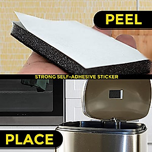 Trash Can, Diaper Pail, Garbage Bin Deodorizer | Works with iTouchless, Dekor, Munchkin, Diaper Genie, Ubbi | 100% Natural Activated Carbon Patch | 1 Pack | Chemical & Fragrance Free Odor Eliminator