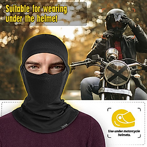 HASAGEI Balaclava Winter Thermal Ski Mask Breathable Face Hood Balaclava Motorcycle Bike for Men and Women Black