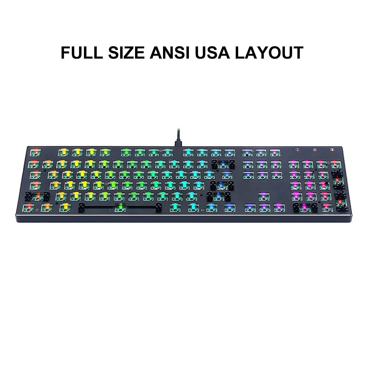 Redragon BBK556 Custom Gaming Mechanical Keyboard Kit – 100% 104 Keys DIY RGB Fully Modular Keyboard - USB Wired Barebones Full Size Keyboard HOT SWAPPABLE 3pin/5pin Switch, Black