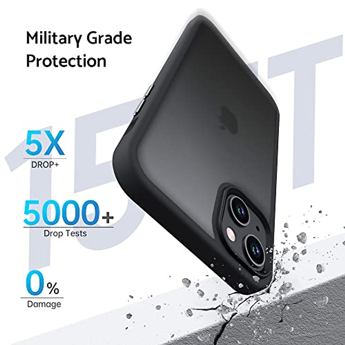 Anqrp Designed for iPhone 13 Mini Case, [Support Wireless Charging] Soft Silicone Slim Anti-Scratch Phone Case for iPhone 13 Mini 5.4 inch, Black