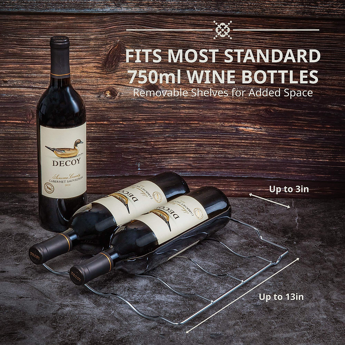 Ivation 18 Bottle Compressor Wine Cooler Refrigerator | Large Freestanding Wine Cellar For Red, White, Champagne or Sparkling Wine | 41f-64f Digital Temperature Control Fridge Glass Door Black