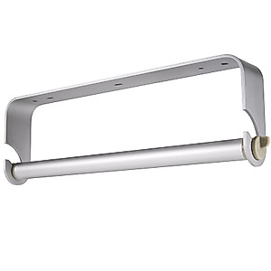 ORLESS Adhesive Paper Towel Holder Under Cabinet & Wall Mount, No Drilling Suitable for Kitchen Bathroom - Silver