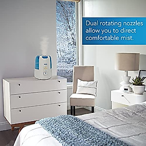 Vicks Dual Comfort – Cool + Warm Mist Humidifier (VWC775) – Warm and Cool Mist Humidifier with Fusion Mist Technology and Heated Medicine Cup, for Year-Round Use in Large Rooms