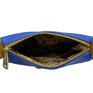 Loungefly Mickey, Minnie, & Friends Camping Scene Crossbody Passport Bag