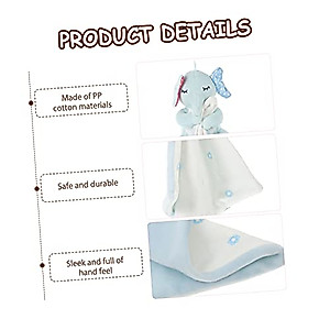 TOYANDONA Plush Comforter Towel Lovey Stuffed Animal Baby Security Infant Security Blanket Baby Snuggle Blanket Newborn Blankets Baby Soothing Towel Cute pp Cotton Animal Head