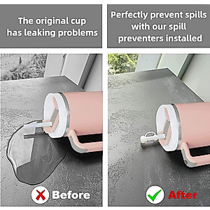 Silicone Spill Proof Stopper for Stanleys Cup 2.0 40oz/ 30oz, Including 2 Straw Cover Caps, 2 Square Spill Stopper and 2 Round Leak Stopper, Tumblers Accessories (for Stanleys Cup 2.0)