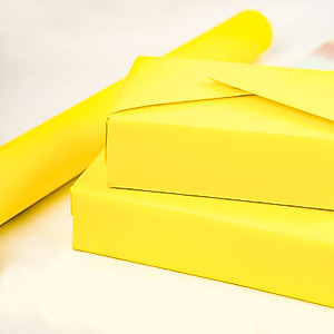 RUSPEPA Kraft Paper Roll - 17.5 inches x 32.8 feet - Recyclable Paper Perfect for Wrapping, Craft, Packing, Floor Covering, Dunnage, Parcel, Table Runner, Yellow