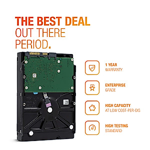 Seagate Exos 7E8 6TB 7200 RPM 512e SAS 12Gb/s 256MB Cache 3.5-Inch Enterprise Hard Drive - ST6000NM0095 (Renewed)