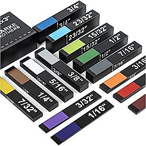 Clarke Brothers Setup Blocks – 15-Pcs Height Gauge Block Set with 2 Carpenter Pencils – Assorted Color Setup Bars – Professional Set Up Block Set for Woodworking, Carpentry, Drilling, DIY