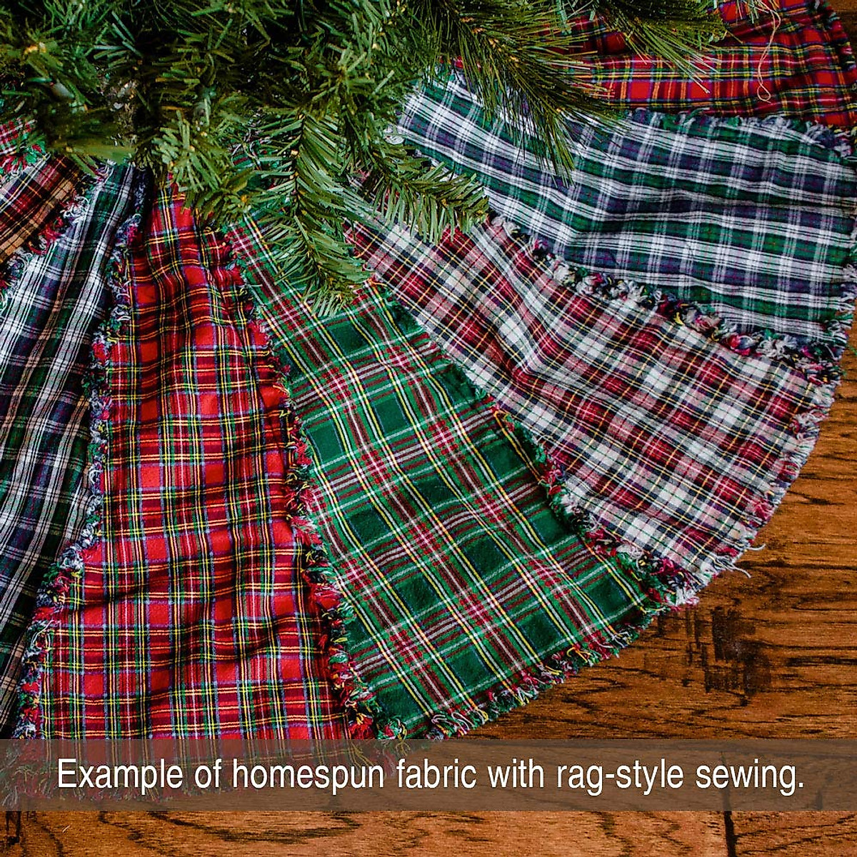 McCuan Green Tartan Plaid Cotton Homespun Fabric by JCS - Sold by The Yard