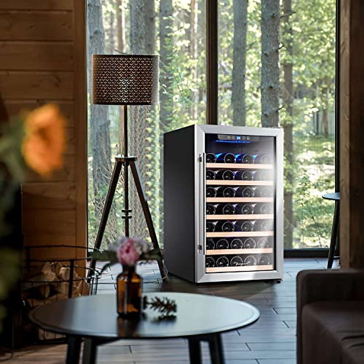 Kalamra KRC-52SZF 4.2 Cu.ft 50 Bottle Single Zone Wine Refrigerator with S/S Door and Handle