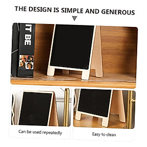 STOBOK 2pcs Painting Small Blackboard Mini Blackboard Signs Mini Chalkboard Signs for Food Small Chalkboard Labels Wedding Chalk Signs Wedding Sign Office Cypress Note Board Dual Purpose