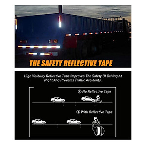 Brozigo Reflective Tape 2-Pack 1 inch X16.5ft Reflective Tape for Safety Warning, Reflector Tape Outdoor Waterproof for Clothing, White