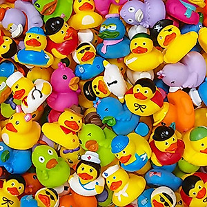 Arttyma Rubber Ducks in Bulk,Assortment Duckies for Jeep Ducking Floater Duck Bath Toys Party Favors (30-Pack)