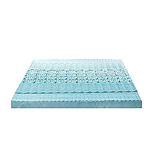ZINUS 3 Inch Green Tea Cooling Gel Memory Foam Zoned Support Mattress Topper, Queen