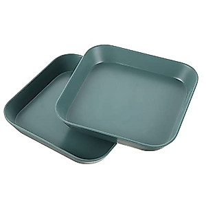 Abaodam 2pcs Melamine Resin Material Square Bone Spit Plates Fruit Trays Snack Plates