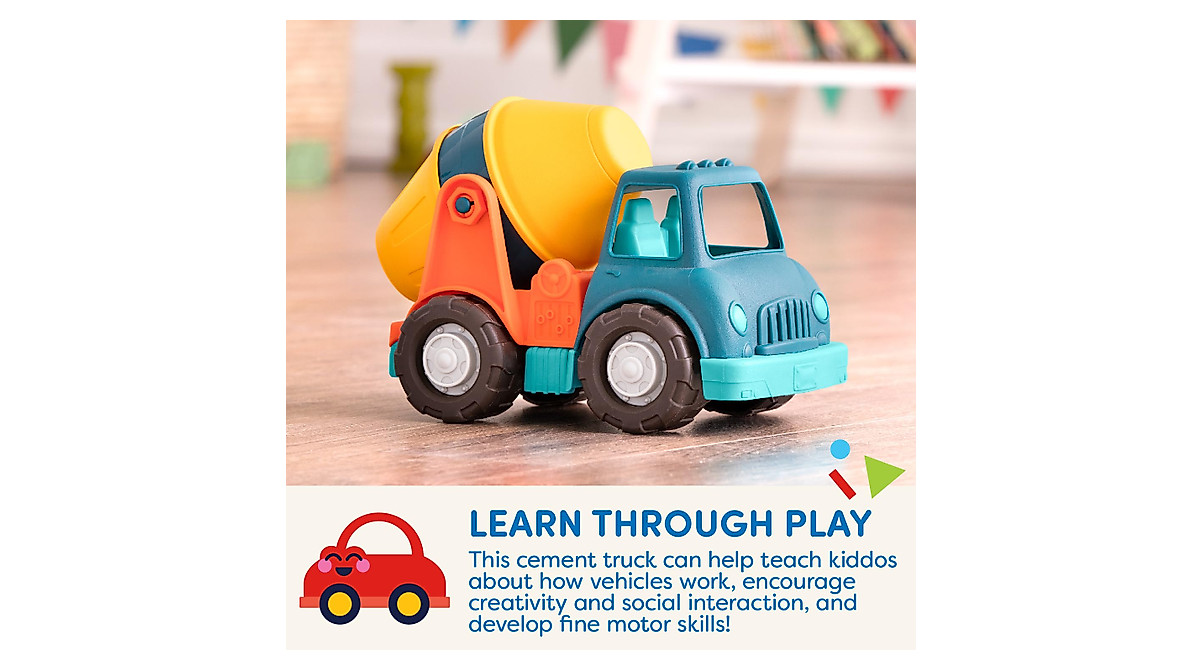 Battat Wonder Wheels Cement Truck for Creative Play