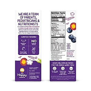 Happy Baby Organics Teether, Blueberry & Purple Carrot, 12 Count (Pack of 6)