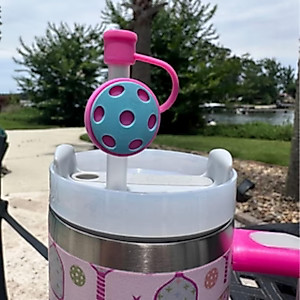 born to rally Pickleball Tumbler- 30oz (Pink Stars)