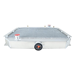 Lizroodia 4 Row Core Full Aluminum Radiator Compatible with 1966-1979 67 68 69 70 71 72 73 74 74 76 77 78 Ford F100 F150 F250 F350 Bronco Truck