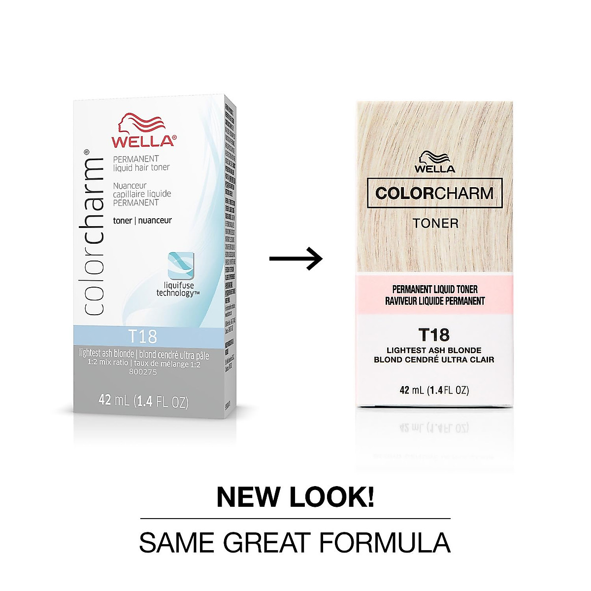 COLORCHARM Permanent Liquid Toners| Neutralize Brass| Free of Parabens| Vegan| T18 Lightest Ash Blonde| 1.4 Fl Oz