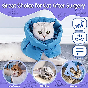 Cat Cone Collar Soft, Cat Recovery Collar to Stop Licking Scratching, Waterproof Elizabethan Collar for Small Cats