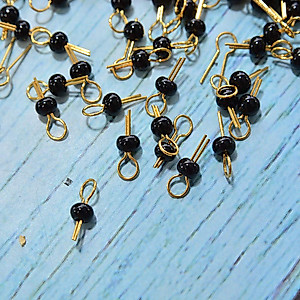 Comimark 100Pcs Black Gold Tone Soldering PCB Board Breadboard Test Point Pin