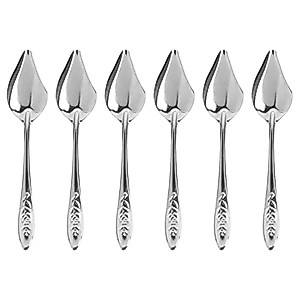 Hemoton 4.7inch Bird Stainless Steel Feeding Spoon, 6Pcs Special Bird Feeding Scoop Spoons, Hand Feeding Spoons for Peony Cockatiel Parrot