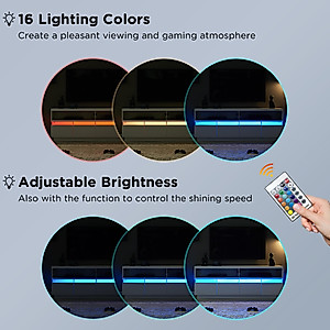 T4TREAM LED TV Stand for 75 Inch TV, Modern Gaming Entertainment Center with LED Lights, Media Storage Console Table with Large Sliding Drawers & Side Cabinets for Living Room, Solid White, 66 Inch